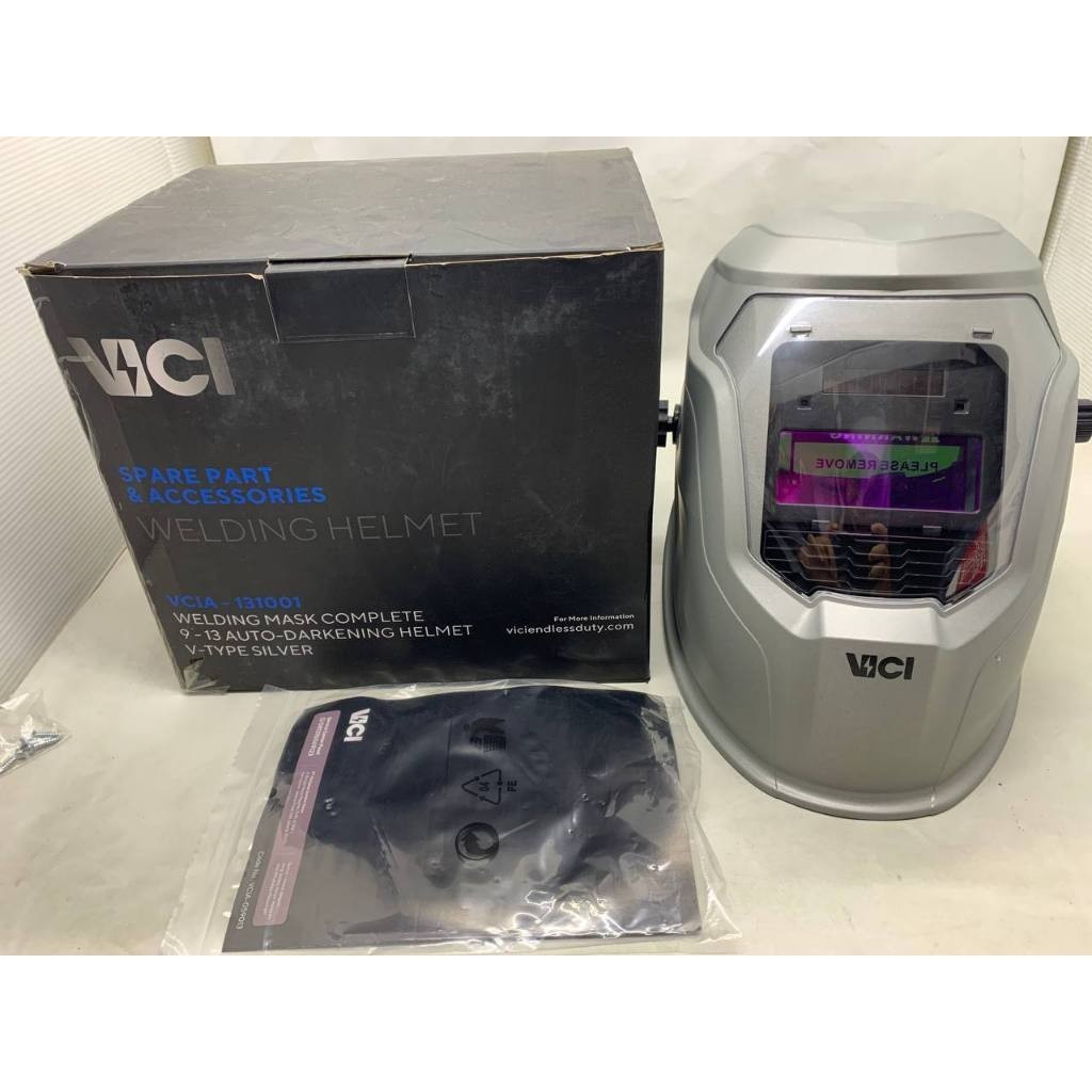 Jual Helm Las Vci Silver/Topeng Las Otomatis/Topeng Tukang VICI/Topeng ...