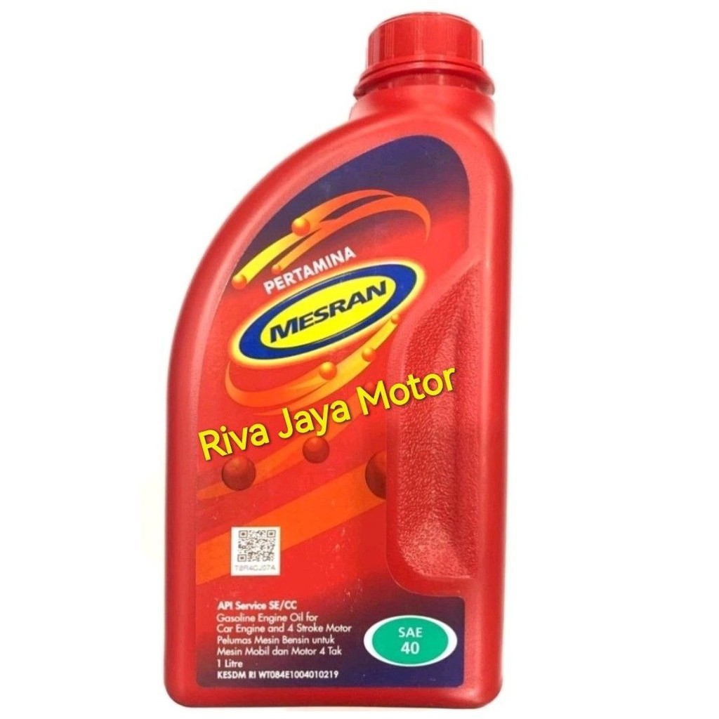 Jual Oli Mesin Pertamina Mesran 1 Liter Sae 40 1 Lt 1000 ML | Shopee ...