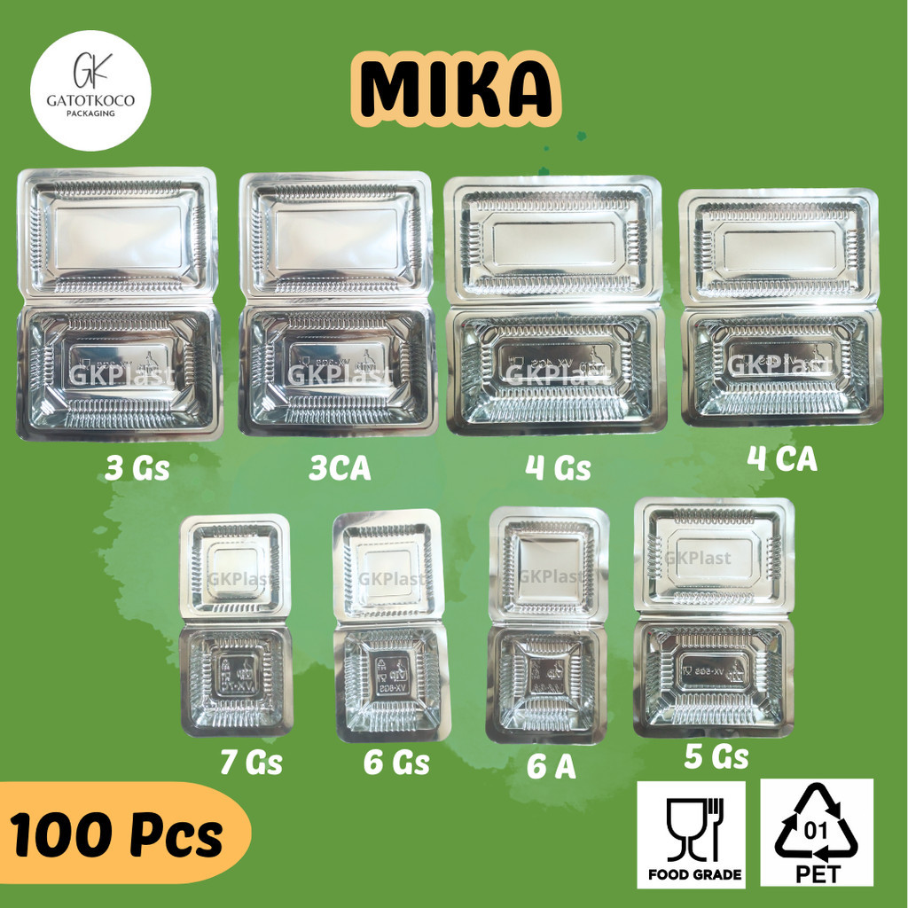 Jual (100 Pcs) Mika Plastik /mika snack/mika klepon/mika nasi kuning ...