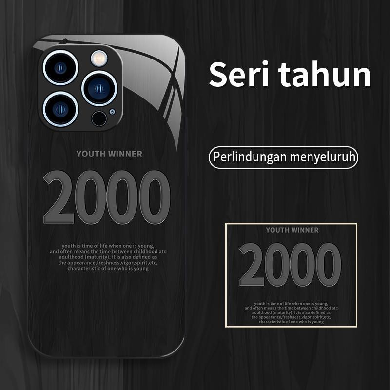 Jual Cocok untuk [IPhone 12 Pro] Casing ponsel kaca kelas atas hitam ...
