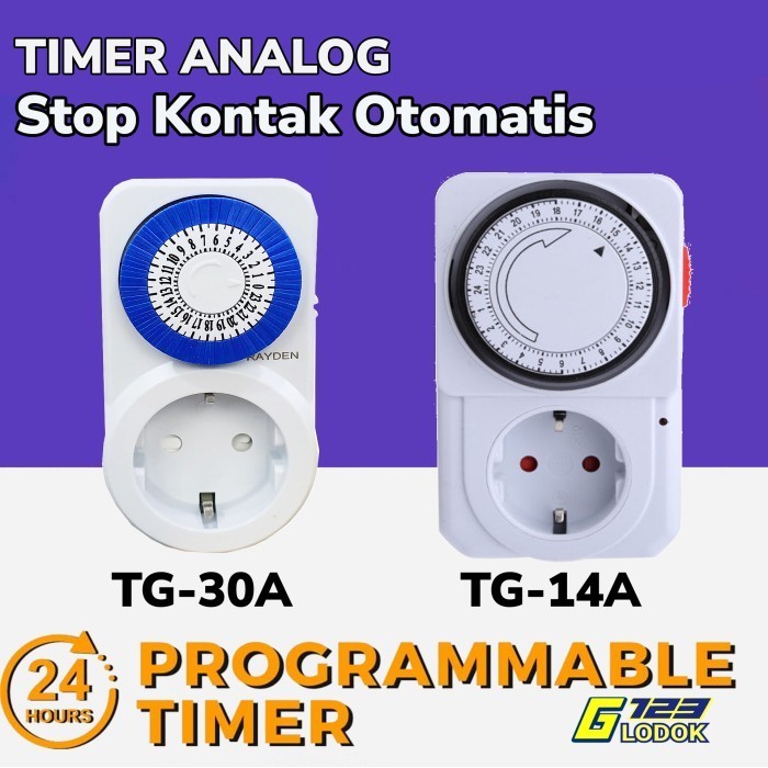Jual Stop Kontak Timer Saklar Colokan Otomatis Listrik Manual Analog 24 ...