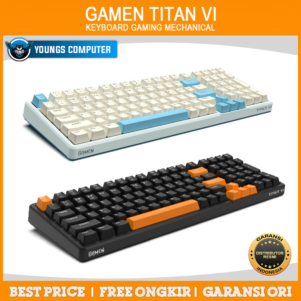 Jual GAMEN Mechanical Keyboard Titan VI Gasket Fullsize RGB (Black ...