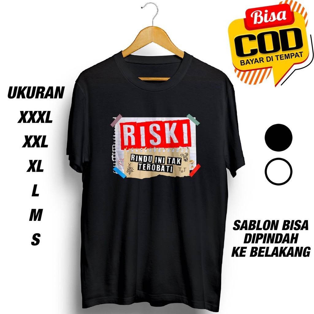 Jual KAOS RISKI RINDU INI TAK TEROBATI SINGKATAN NAMA BAJU DISTRO COWOK ...