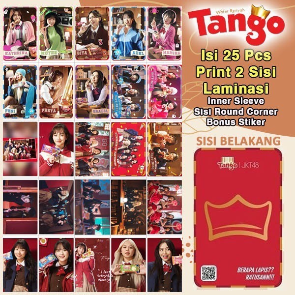 Jual Photocard 25 Pcs JKT48 X Tango Laminasi Glossy Cetak 2 Sisi Tebal 310 Gsm | Shopee Indonesia