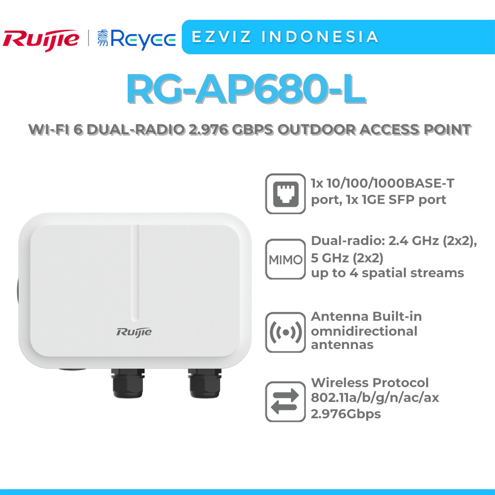 Jual RUIJIE REYEE RG-AP680-L WI-FI 6 DUAL-RADIO 2.976 GBPS OUTDOOR ...