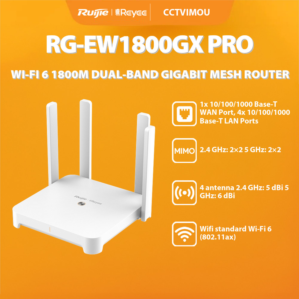 Jual RUIJIE REYEE RG-EW1800GX PRO WI-FI 6 1800M DUAL-BAND GIGABIT MESH ...