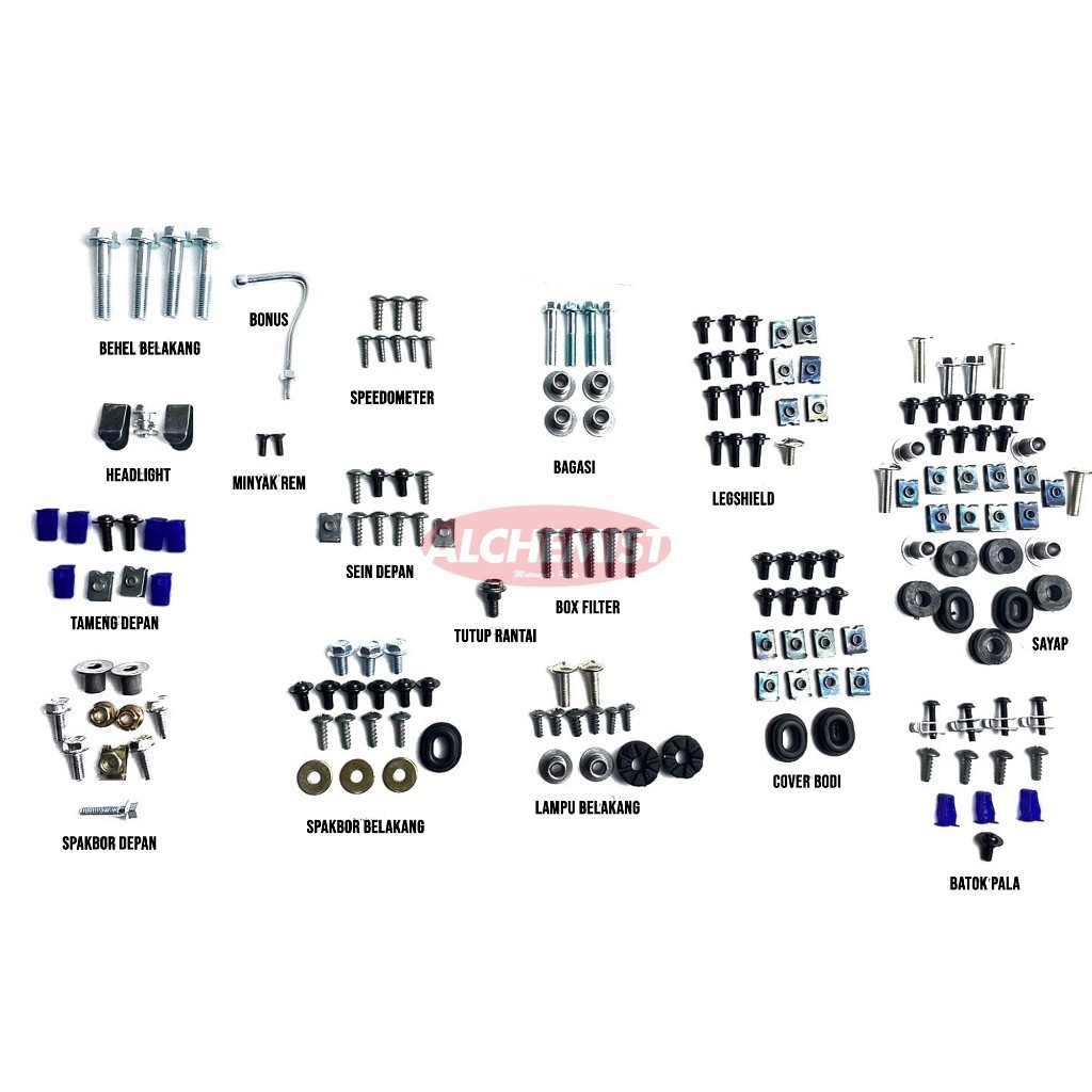 Jual Baut Supra X 125 Helm In Fullset / Baud Honda Supra X 125 Helm In Fullbody / Baut Baud ...