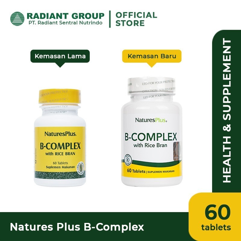 Jual NATURE'S PLUS B COMPLEX ISI 60 TABLET | Shopee Indonesia