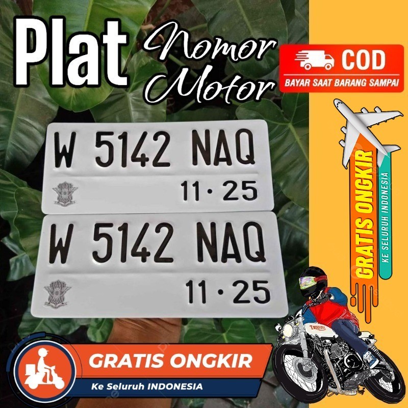 Jual Plat nomor motor Standart harga satuan (1pcs) | Shopee Indonesia