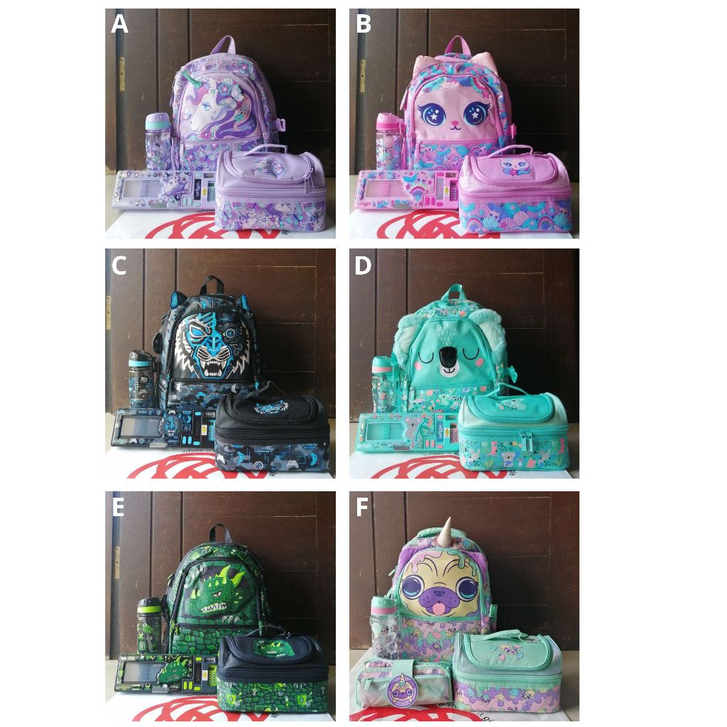 Jual Smiggle Hi There Classic Attachable Backpack kitty tiger dino ...