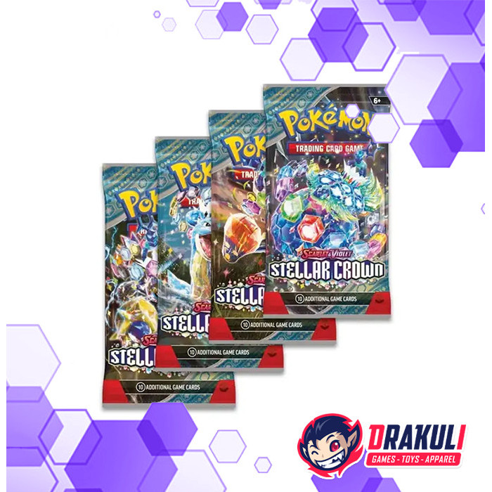 Jual Drakuli Hobbies TCG Pokemon Scarlet & Violet Stellar Crown SV7 Booster Pack | Shopee Indonesia