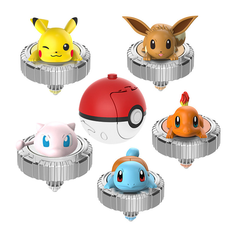 Jual Pokemon Figure Battle Spinning Top Pikachu Pokeball Charmander ...