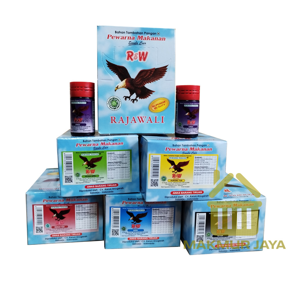 Jual Pewarna Makanan Minuman dan Kue RAJAWALI R&W 1 kotak isi 12 btl 12 ...