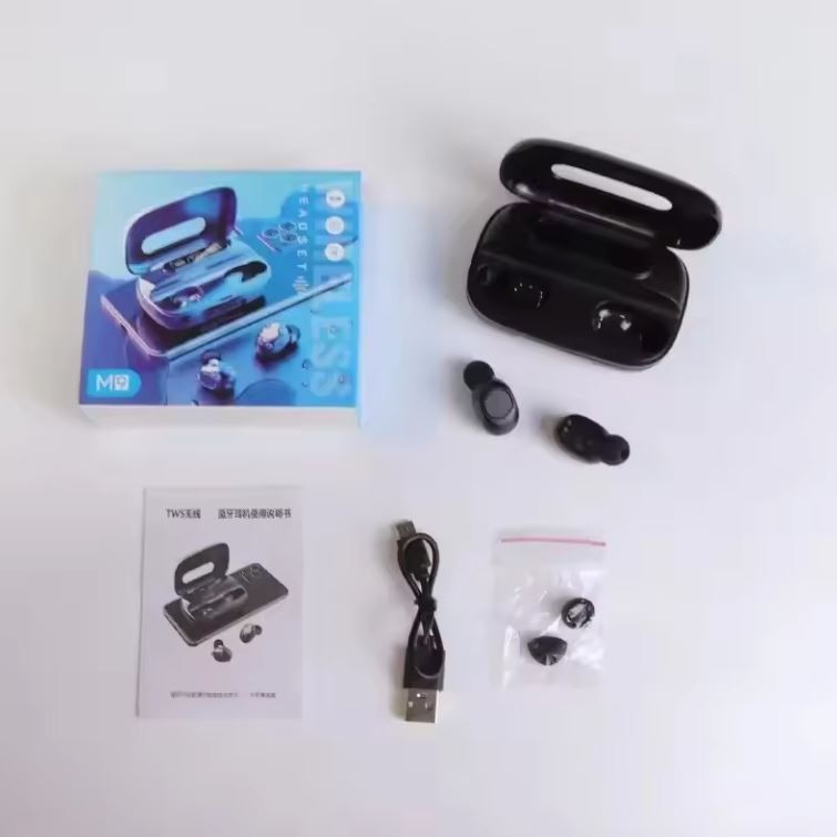 Jual TWS M9 - Wireless earphone bluetooth led power display headset ...