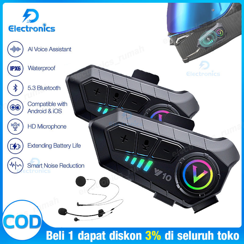 Jual Headset Helm Bluetooth / HeadPhone Helm Bluetooth / Intercom Motor ...