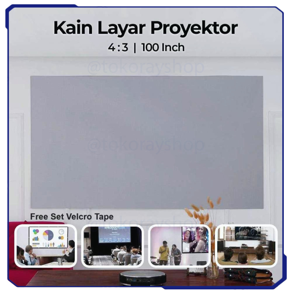 Jual Kain Layar Proyektor 43 Anti-light Ambient Screen Curtain - SR5072 ...