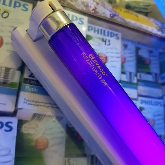 Jual Lampu UV UVA UV-A T8 Ultraviolet BLB 20W SET KOMPLIT 62cm sensor uang | Shopee Indonesia
