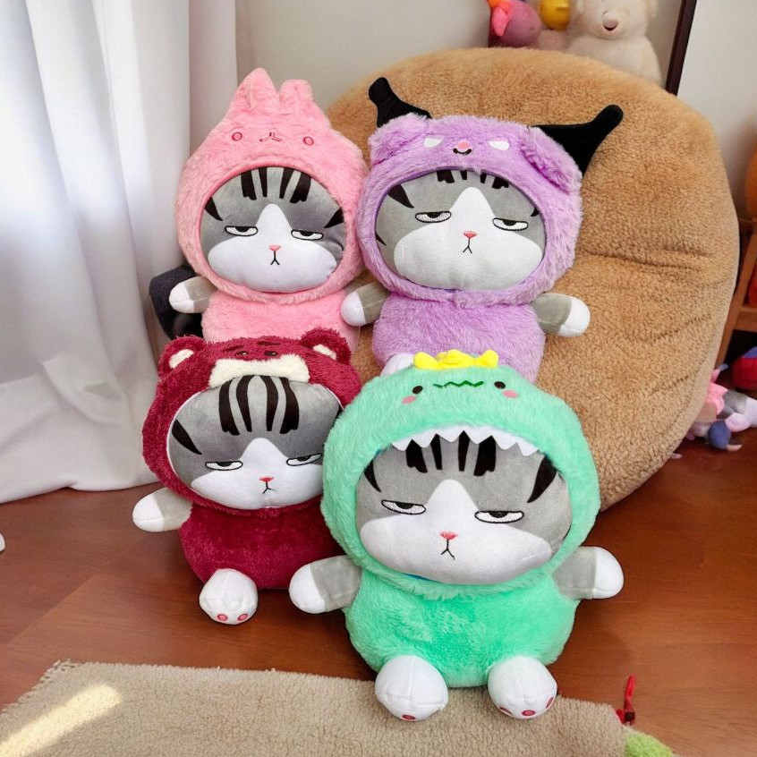 Jual Boneka Kucing Kawaii Cute Furyu Cat with Costume Dino / Rabbit ...