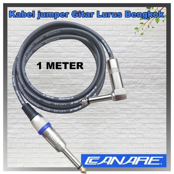 Jual Kabel Jumper Gitar jack TS Akai Mono Lurus Bengkok 1 Meter ...