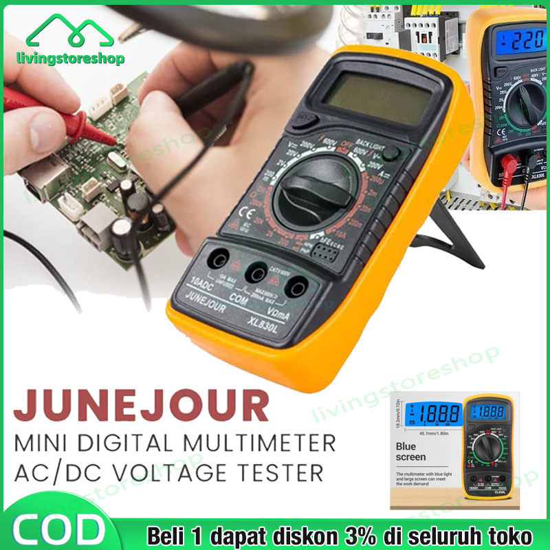 Jual MINI Digital Multimeter AC/DC Voltage Tester - XL830L Multitester ...