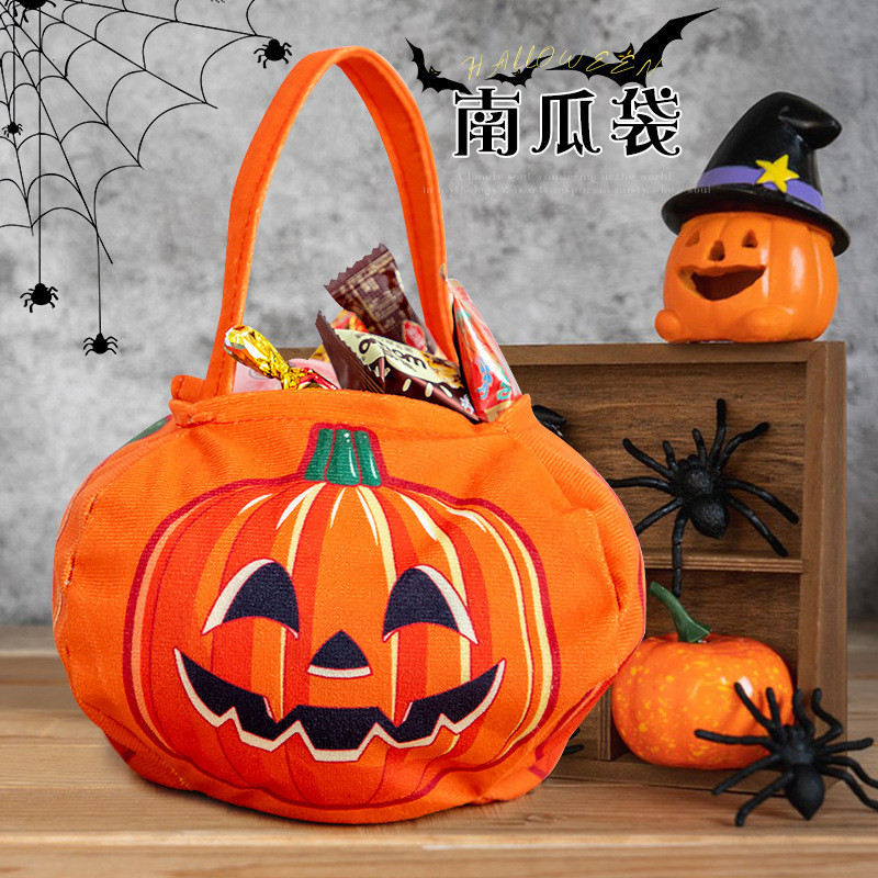 Jual (DELIN) Tas Permen Labu Haloween Candy Bag Trick or Treat Pumpkin ...