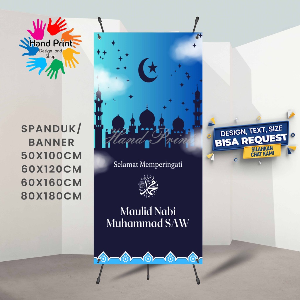 Jual Cetak Spanduk Banner Maulid`Nabi Tema Malam Hari MMT Spanduk ...