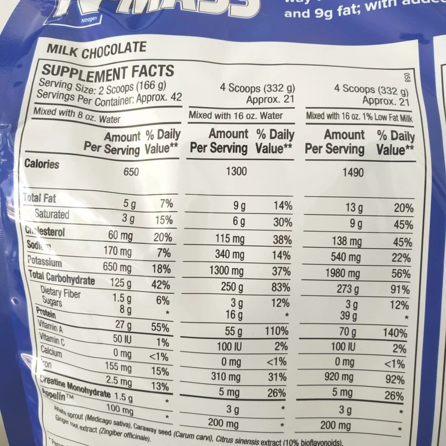 Jual ANS N Mass extreme muscle mass gainer Repacking / Eceran 2 Lbs ...