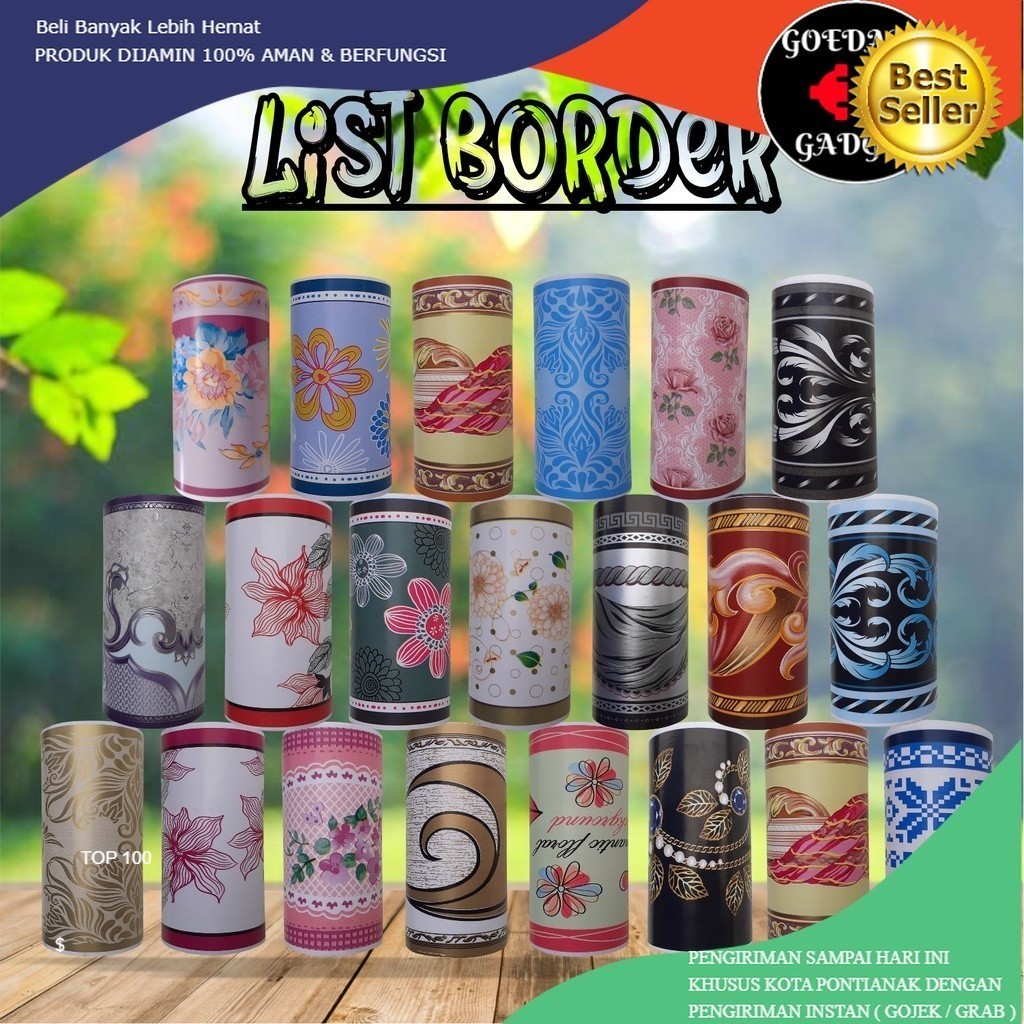 Jual LIST BORDER STIKER WALLPAPER STICKER LIS BORDER PREMIUM TEKSTUR ...