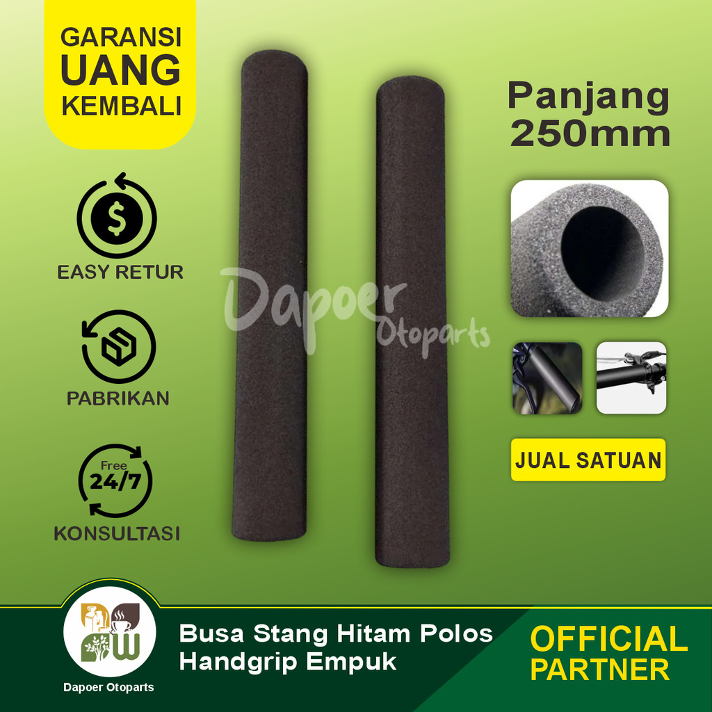 Jual Busa Stang Motor Universal Handle Grip Hanfad Hitam Polos Empuk ...