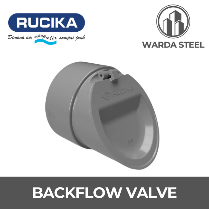 Jual Backflow Valve 4" PVC Rucika - Tutup Pipa Pembuangan Anti Bau ...