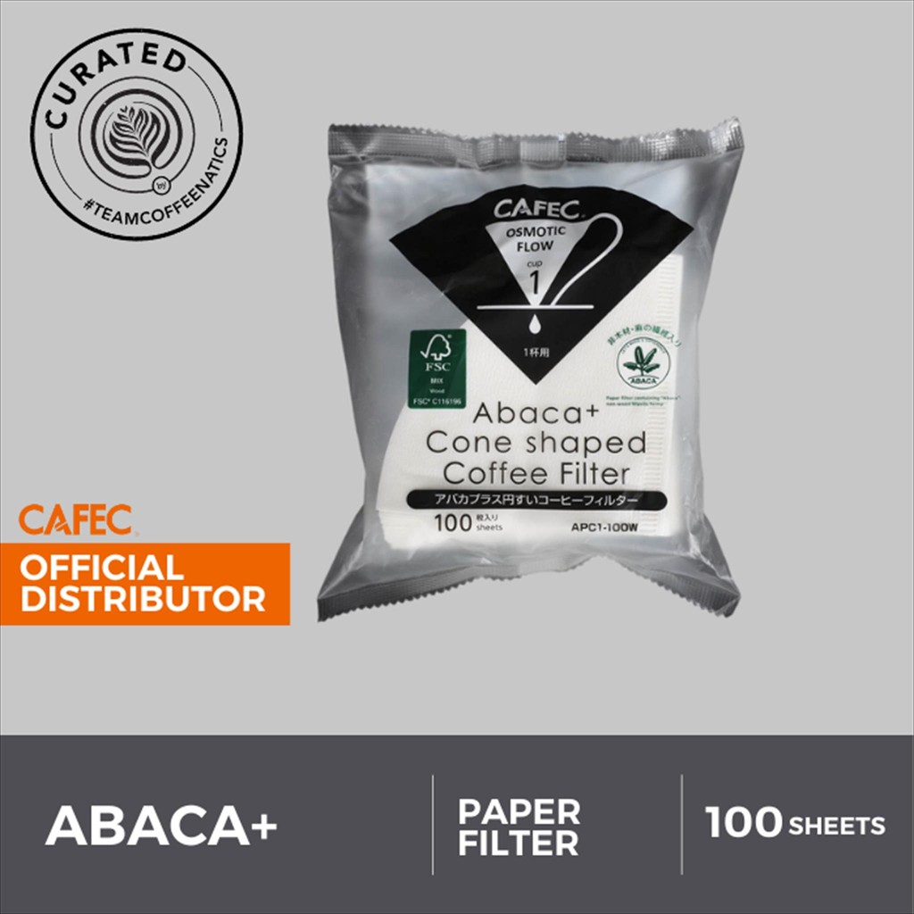 Jual Cafec Abaca+ Osmotic Flow Coffee Paper Filters V60 01 - Kertas ...