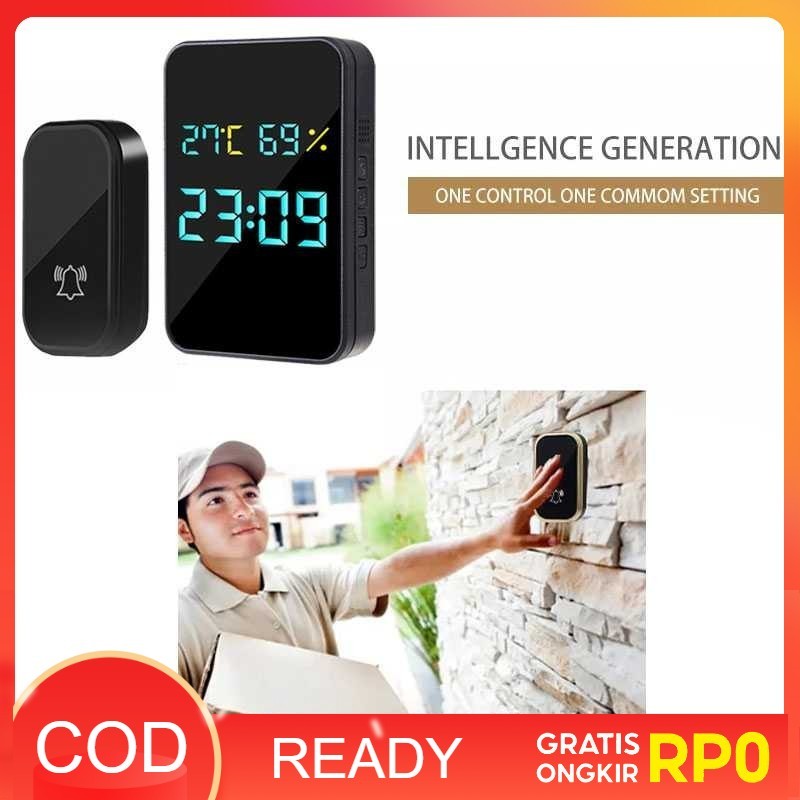 Jual Aimbot Bel Pintu Wireless Door Bell Digital Display Waterproof ...
