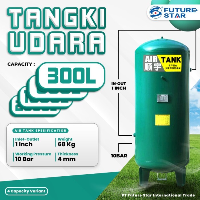 Jual Tangki Kompresor Tangki Udara 300 liter Air Receiver Tank 300 ...