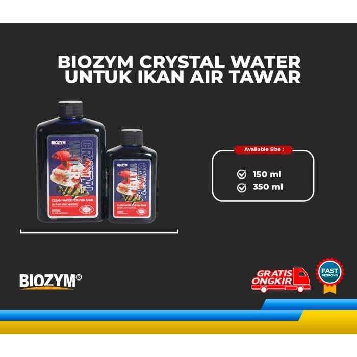 Jual BIOZYM Crystal Water for Fresh Water Fish Ikan Air Tawar 150ml 350ml | Shopee Indonesia