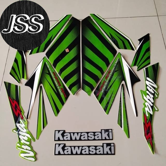 Jual striping kawasaki ninja ss 2014 2015 hijau list body standar ...