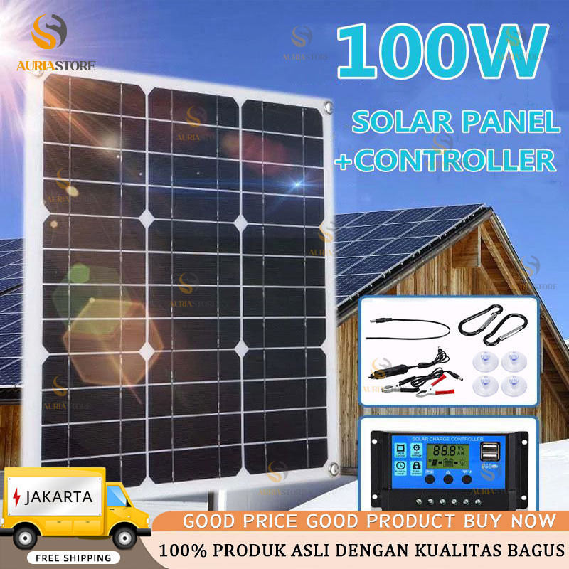 Jual 60W/100W SOLAR PANEL PANEL SURYA PEMBANGKIT LISTRIK TENAGA SURYA ...
