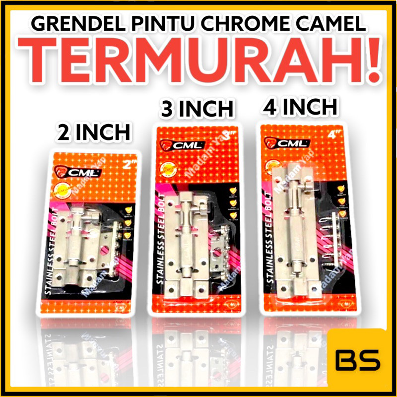 Jual Camel Grendel Slot Pintu Stainless Tebal 3" Inch | Shopee Indonesia