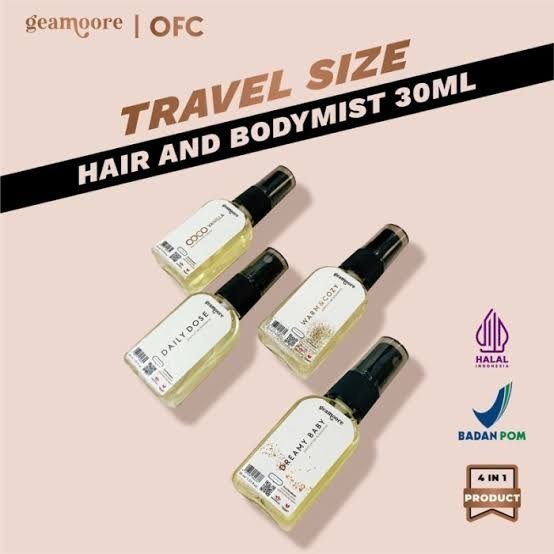 Jual GEAMOORE PARFUM PREMIUM HAIR AND BODYMIST TRAVEL SIZE | Shopee ...