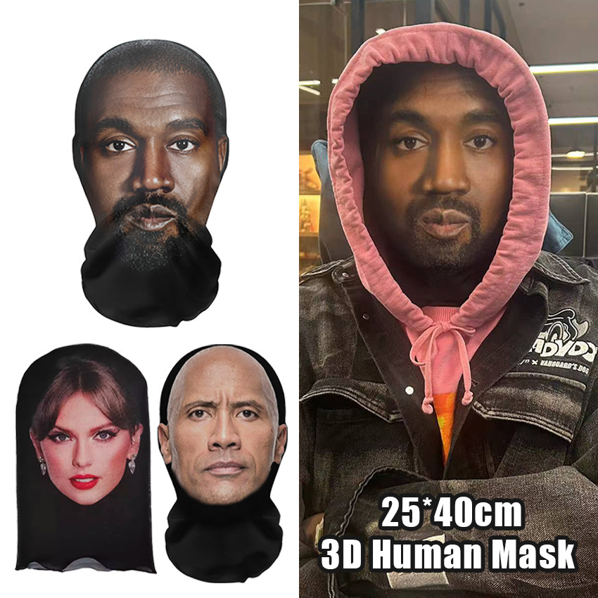 Jual 3D Topeng Prank Halloween Masker Wajah Human Mask Full Face ...