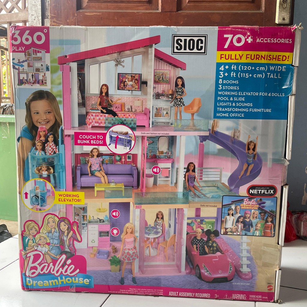 Jual Barbie Dream House 3 Floor Original / Mainan Rumah Barbie 3 Lantai ...
