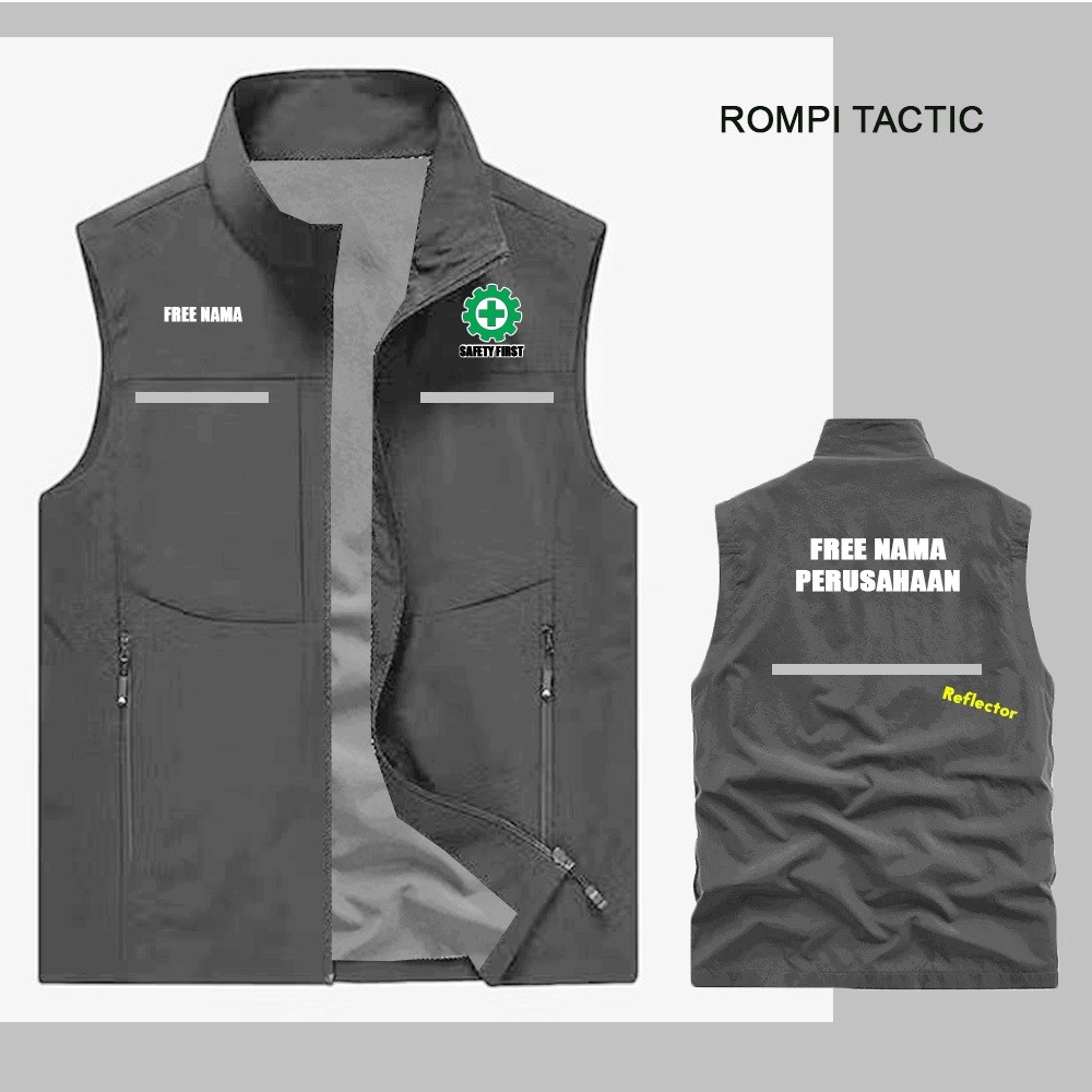 Jual TERBARUUU !!! JAKET SABLON ROMPI FREE REFLECTORR // Rompi tacticl ...