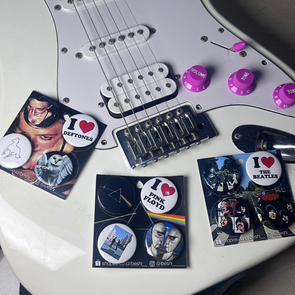 Jual Pin Button Bundle Band Album Cover Hardcore Metal Punk Rock Indie ...
