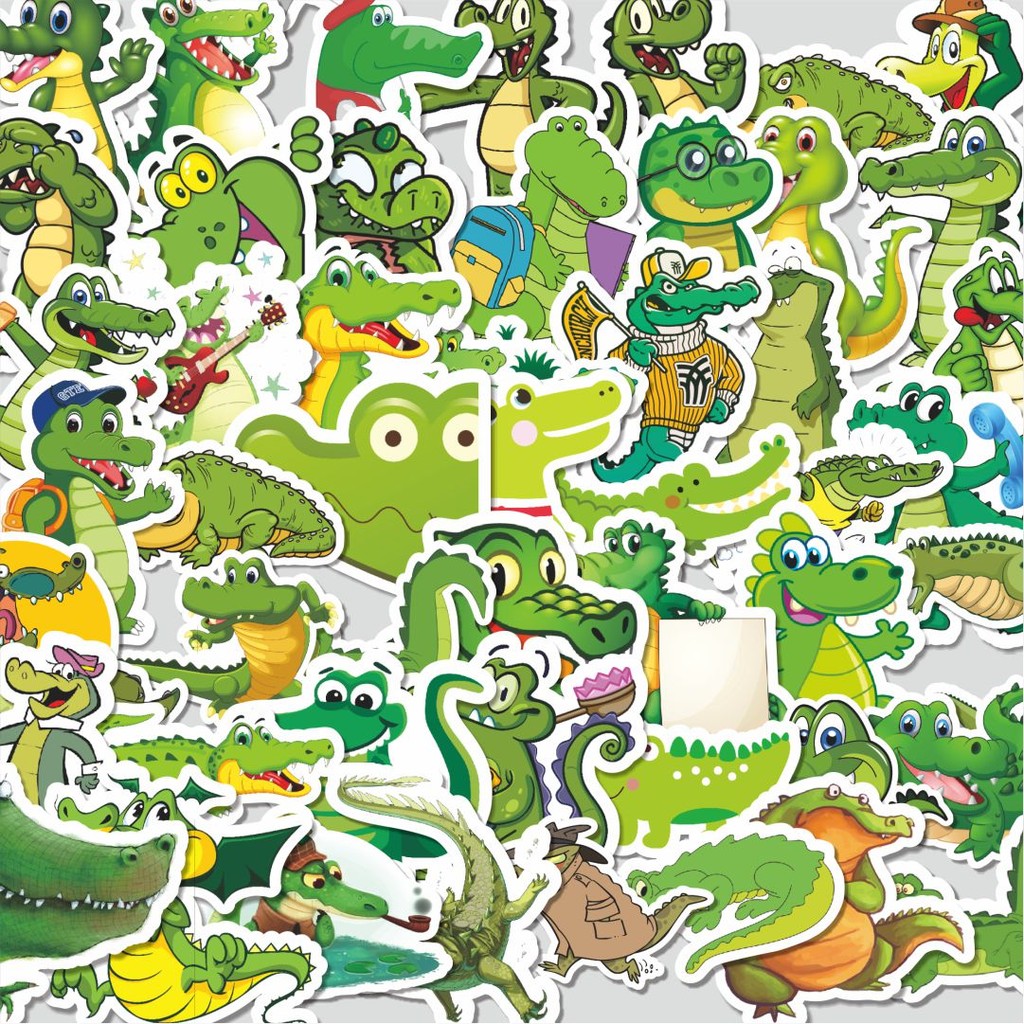 Jual Stiker Cutting Pack Stiker Cute Crocodile Kawaii Alligator Series ...