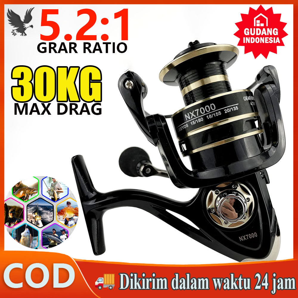 Jual Reel pancing NX2000-7000 Asli Besi spinning reel Murah Kuat Metal ...