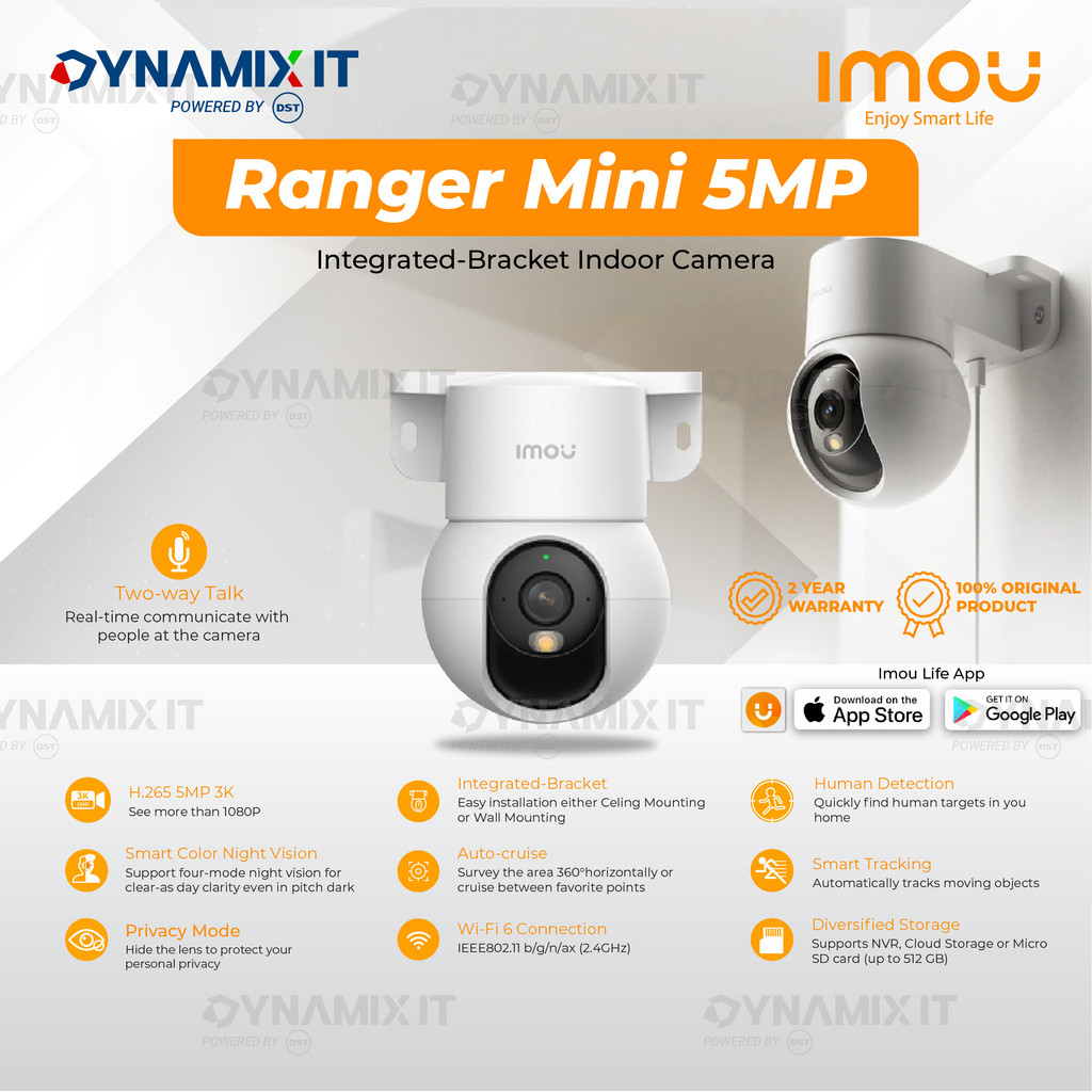 Jual Imou Ranger Mini 5MP Smart CCTV Indoor Wi-Fi 6 Full Color Night Vision | Shopee Indonesia