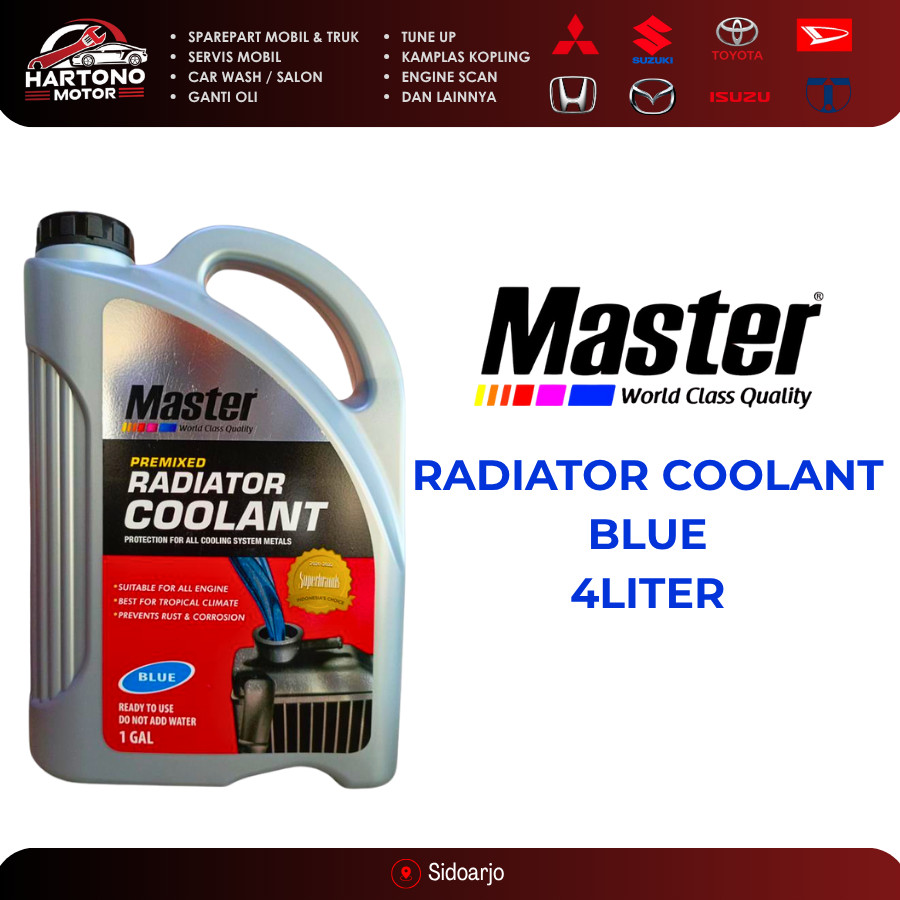 Jual MASTER RADIATOR COOLANT 4 LITER BLUE/BIRU | Shopee Indonesia