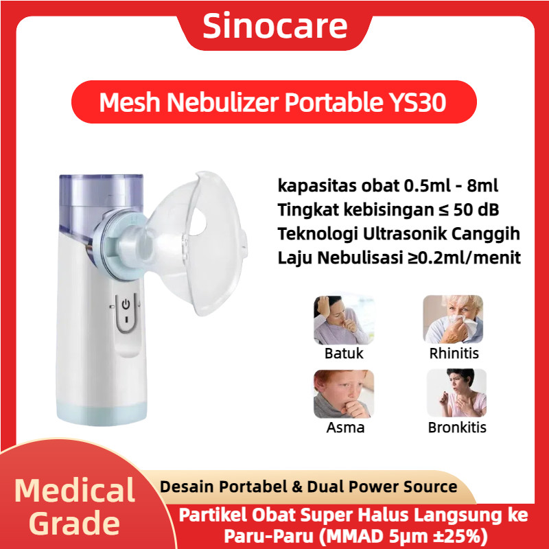 Jual Sinocare YS30 Mesh Nebulizer Portable Alat Uap Terapi Asma Batuk ...