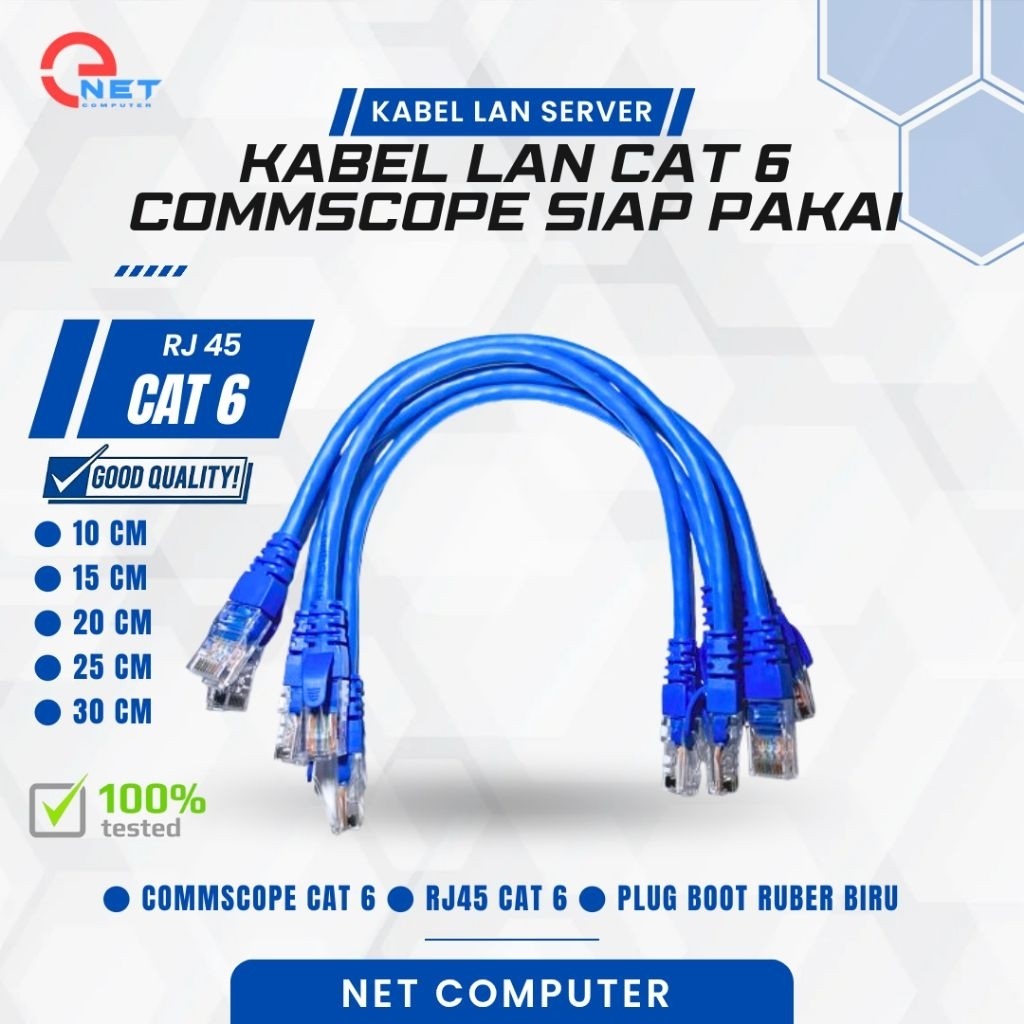 Jual [PROMO] Kabel Lan Commscope Siap Pakai Cat6 Kabel UTP CAT6 RJ45 ...