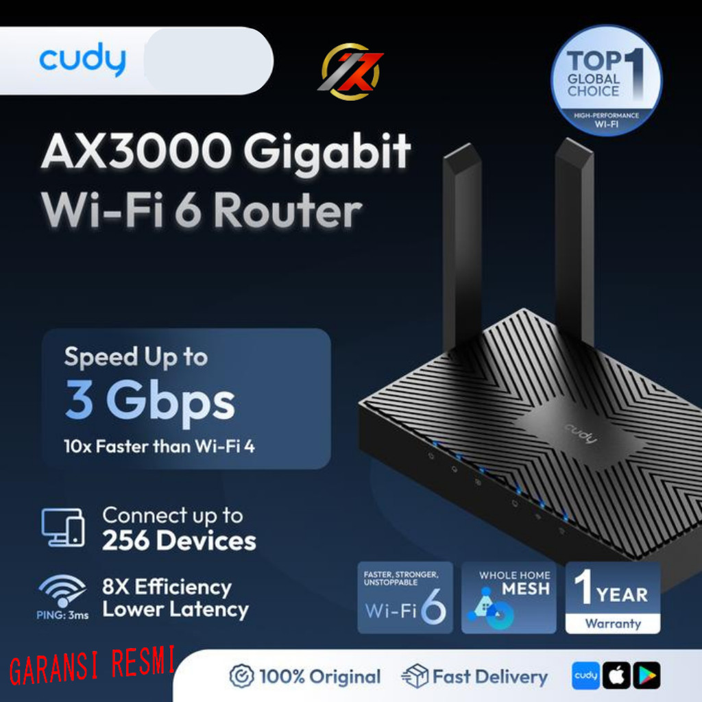 Jual CUDY WR3000 AX3000 Gigabit Dual Band WiFi 6 Mesh Router | Shopee ...