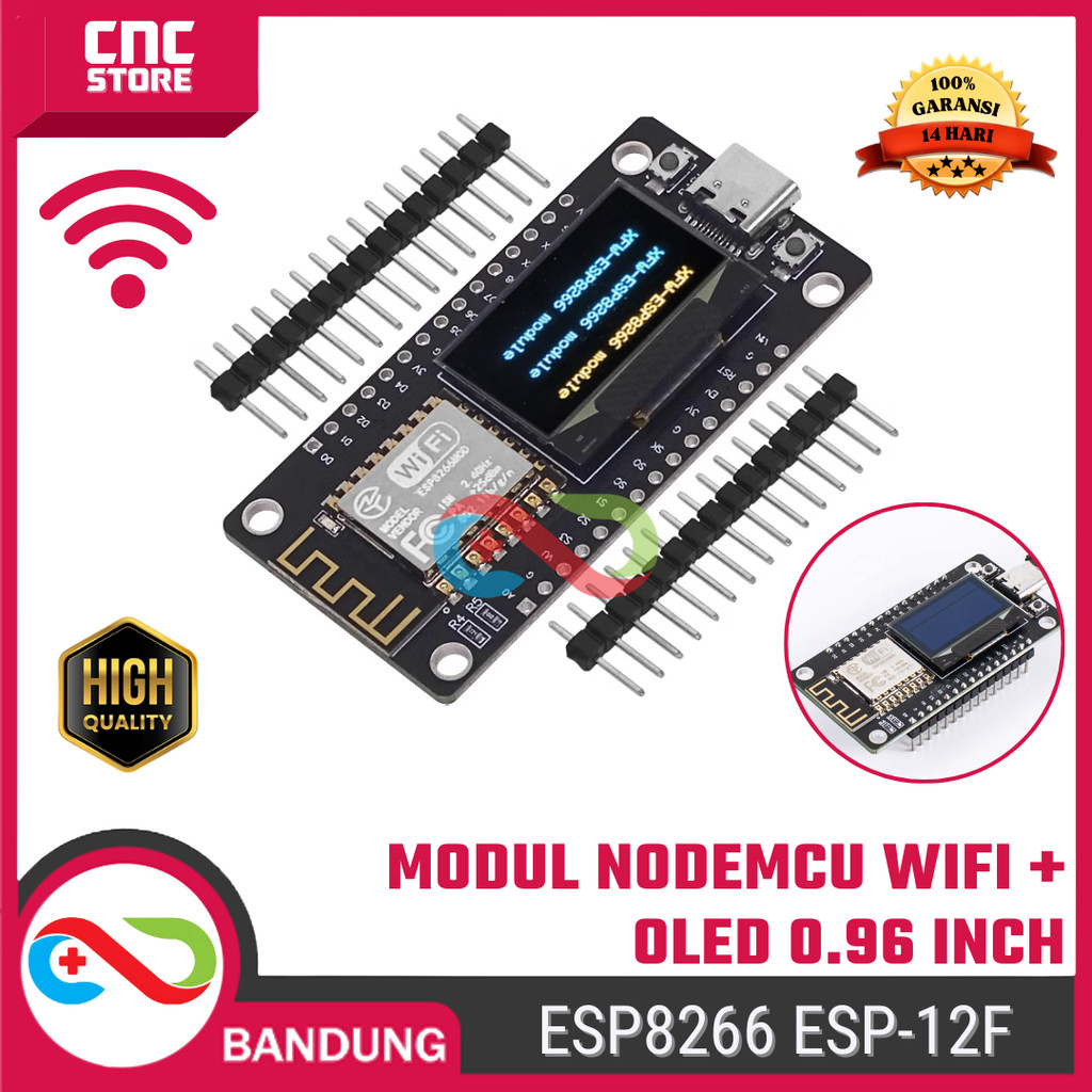 Jual NodeMCU ESP8266 ESP-12F WiFi Development Board dengan 0.96 Inch OLED Display – Modul IoT ...